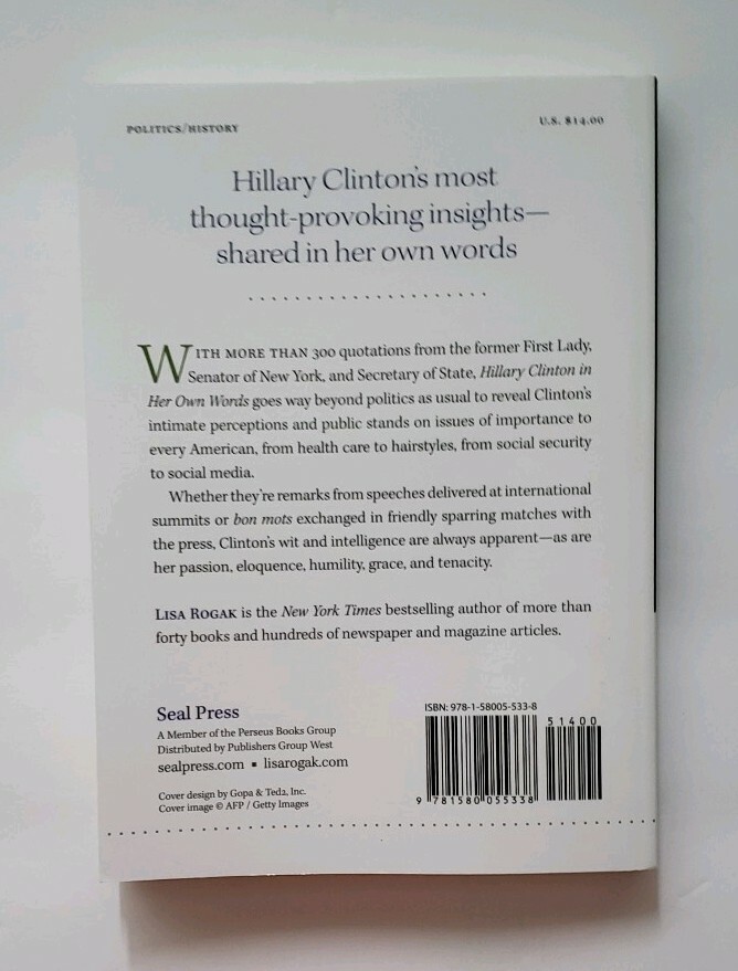 Hillary Clinton in Her Own Words Like New 9781580055338| eBay