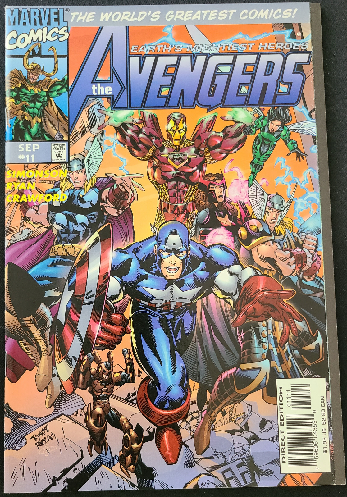 Marvel Comics AVENGERS #11 Heroes Reborn (Sep 1997) Walter Simonson ...