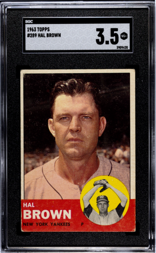 SGC 3.5 Hal Brown 289 Baseball 1963 Topps New York Yankees | eBay