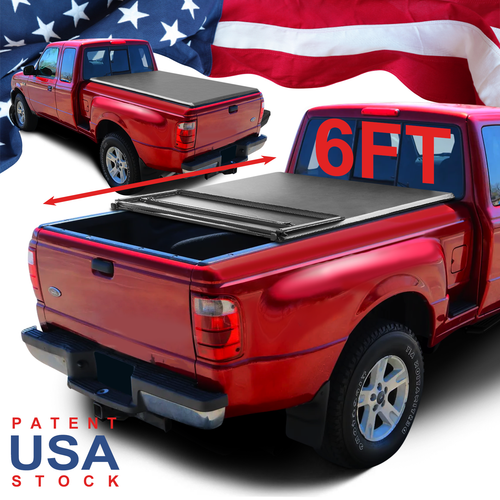 1993-2004 Ford Ranger Flareside/Splash 6FT Soft Tri-Fold Bed Tonneau ...