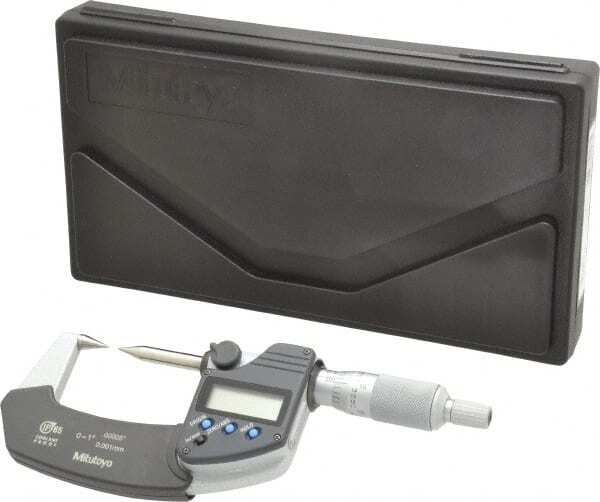 Mitutoyo 342-361-30 0-1 in 30 Degree Digital Point Micrometer for sale ...