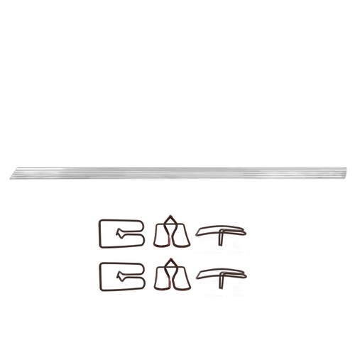 1961 62 63 64 Chevy Impala Standard Rocker Panel Molding w/ 6 Clips ...
