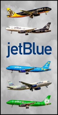 JetBlue Airways Special Colors Collage 10" x 20" Photograph (APPM90004 ...