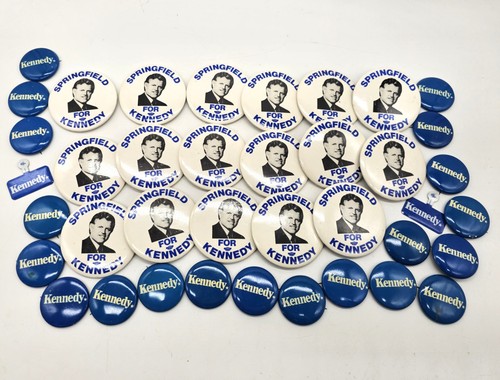 Lot Of 39 Ted Kennedy Political Campaign Buttons Pins Springfield,Ma ...