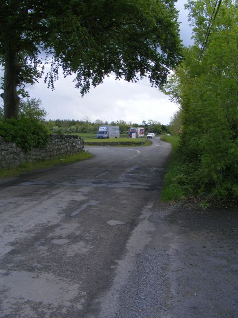 Photo 6x4 Junction of minor road with N18 - Tullira Townland Laban ...