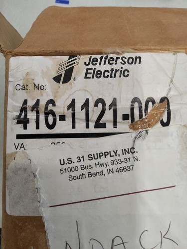 Jefferson Electric 416-1121-000 Buck Boost Outdoor Type 3R UL High Volts120/250 | eBay