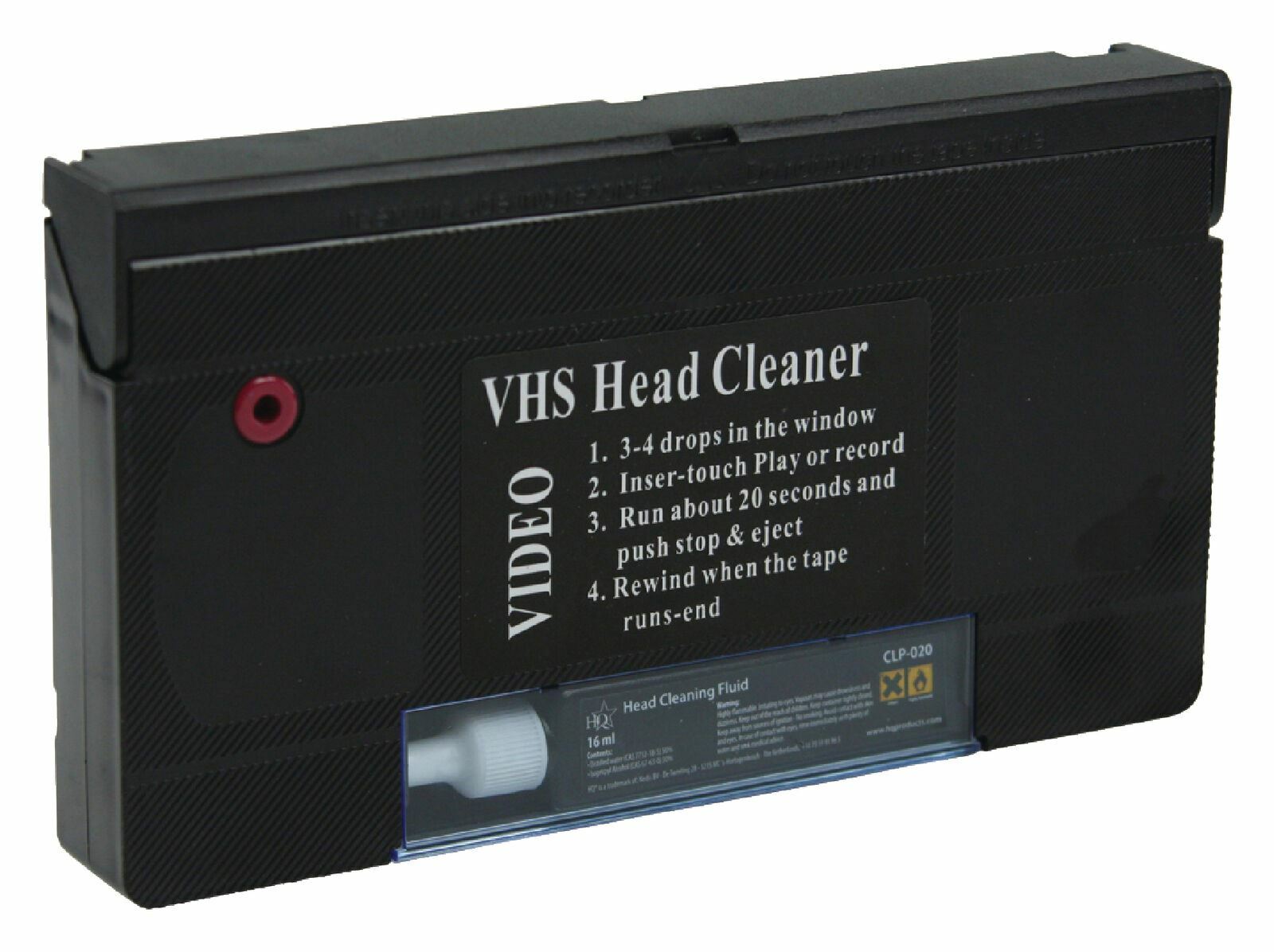 VHS VIDEO RECORDER WET & DRY HEAD CLEANER/ CLEANING TAPE/ CASSETTE ...