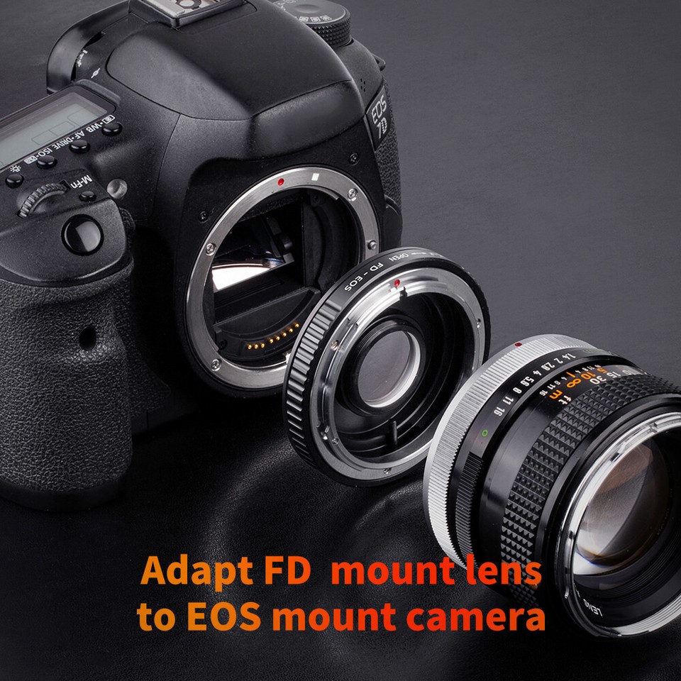 K&F CONCEPT FD-EOS Canon FD Lenses to Canon EOS EF Lens Adapter w ...