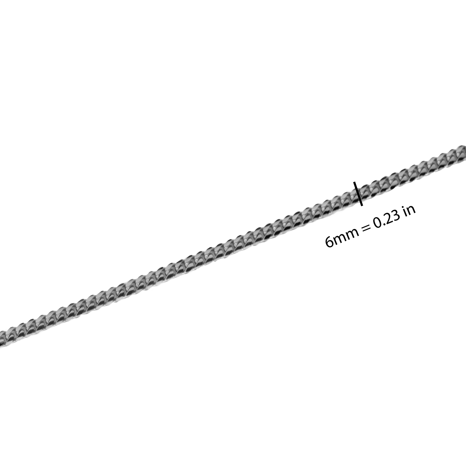 LoveBling 14K White Gold 6mm Solid Miami Cuban Link Necklace w/ Secure ...