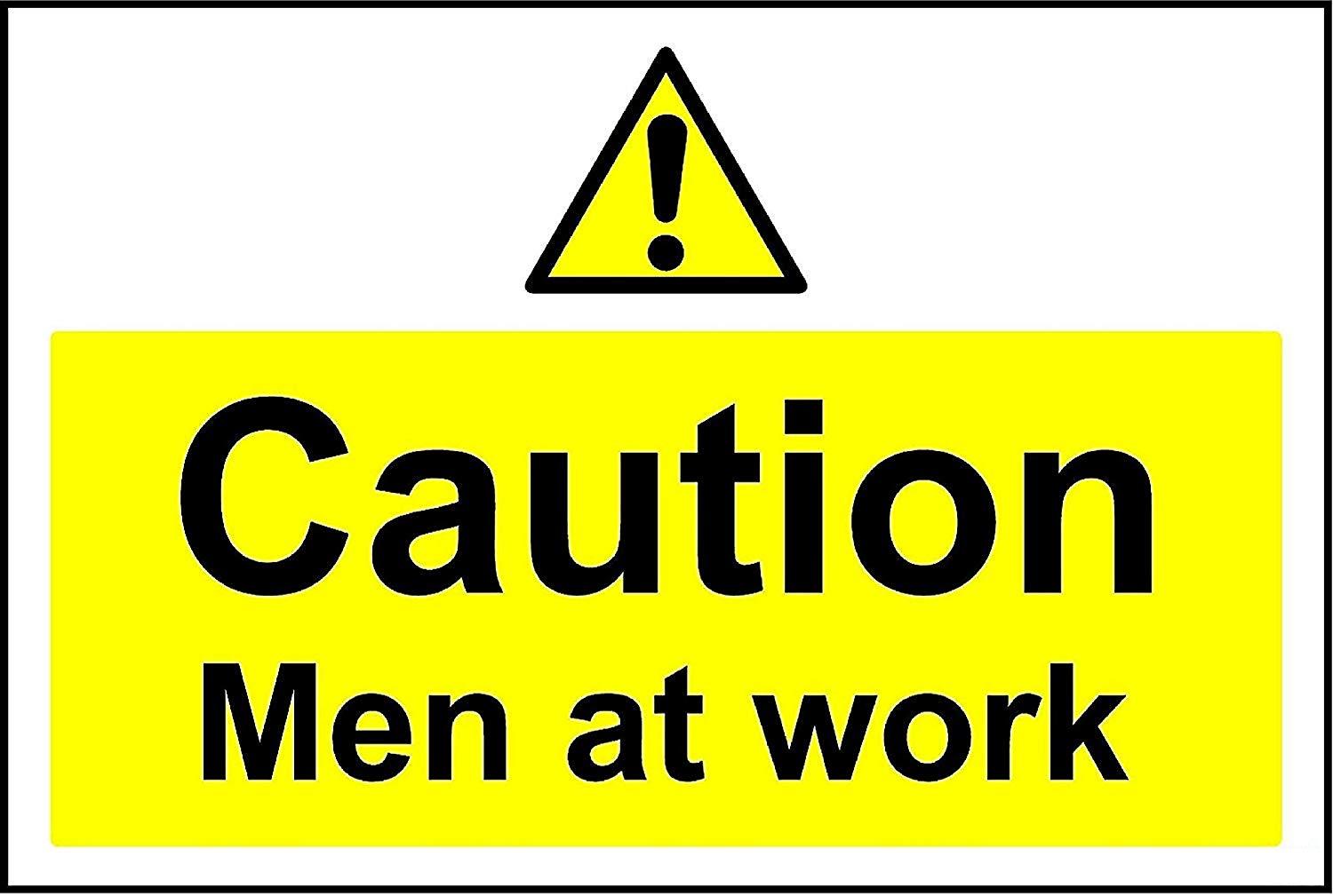 Caution men at work safety sign | eBay UK