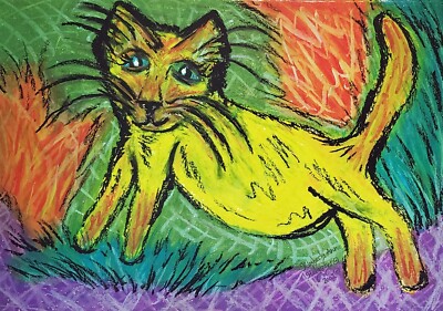 FLAME-POINT SIAMESE Cat art PRINT 5x7 Artist KSams Signed | eBay