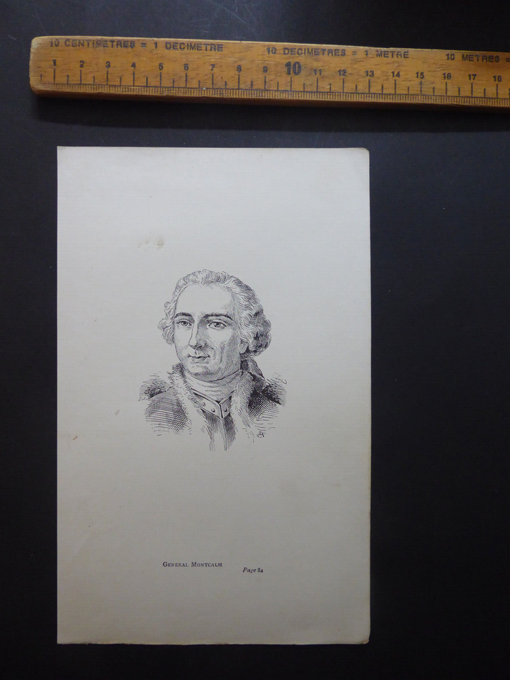 General Montcalm vintage book plate print | eBay