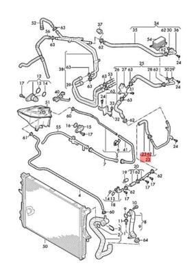 Genuine AUDI Q7 4LB Coolant Pipe With Coolant Hose 7L8121070S | eBay