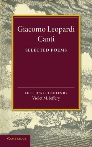 Leopardi - Giacomo Leopardi Canti Selected Poems - New paperback or ...