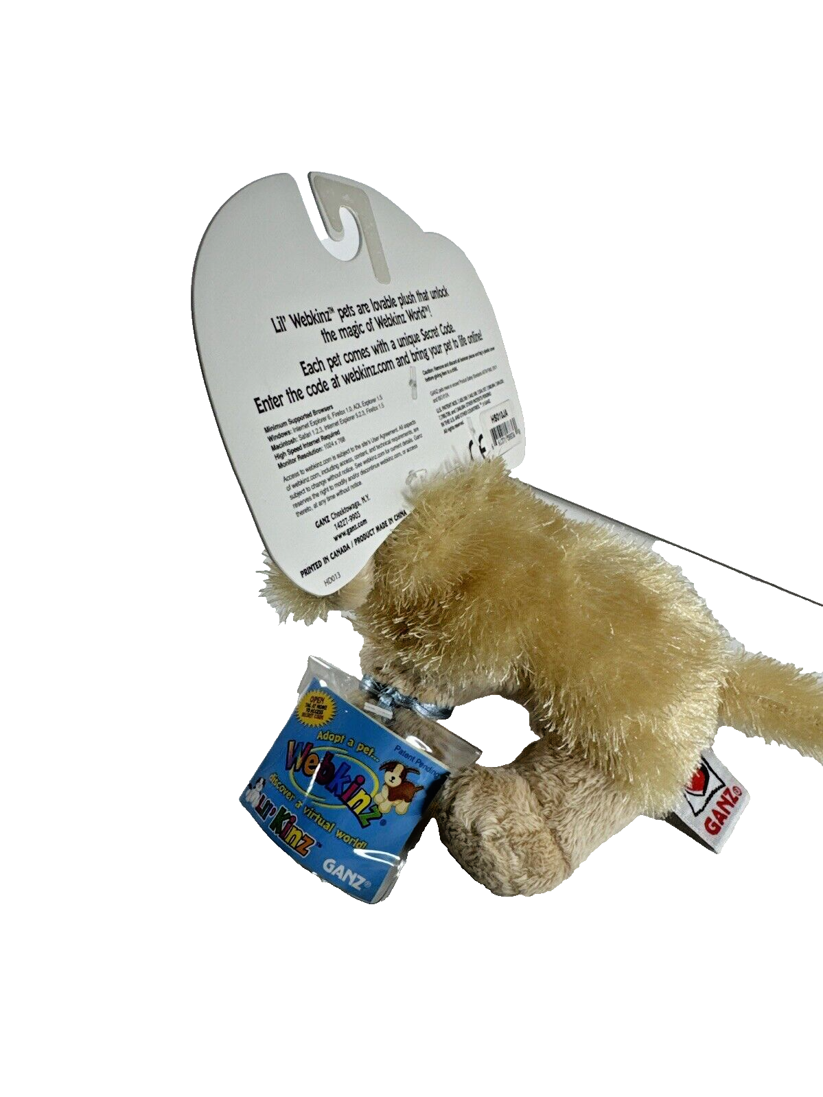 NEW Webkinz Golden Retriever Plush Dog Puppy Doll Mini Lil Kinz Code ...