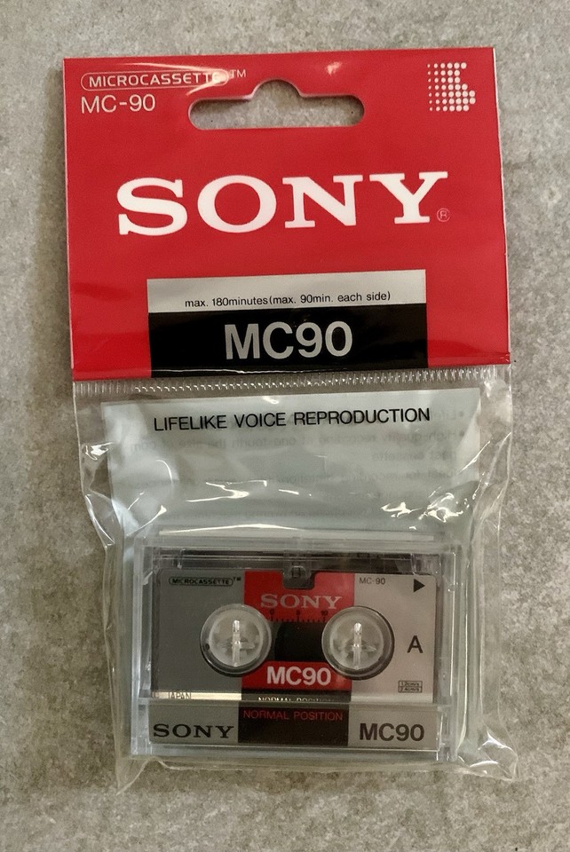Sony MC-90 Microcassette Tape Single Tape - 1 Pack | eBay