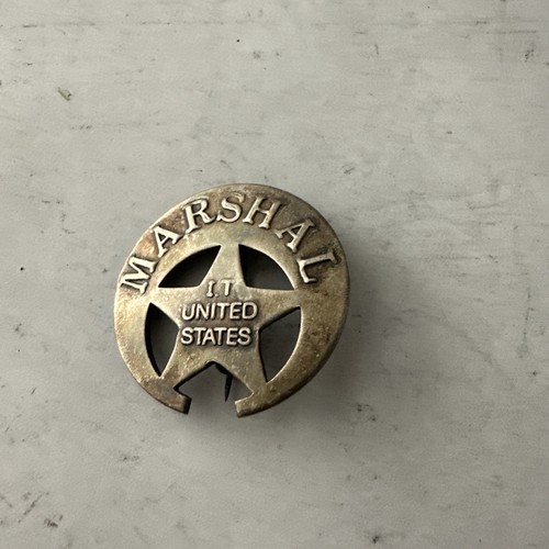 U.S. INDIAN TERRITORY MARSHALL I.T BADGE Vintage Pin Back | eBay