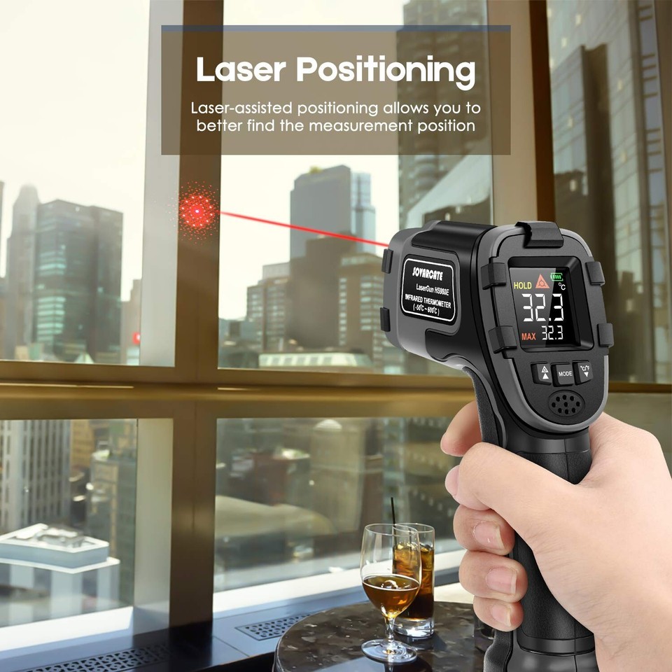 Thermometer Infrared Digital Non Contact Meat Food Cooking Temperature ...