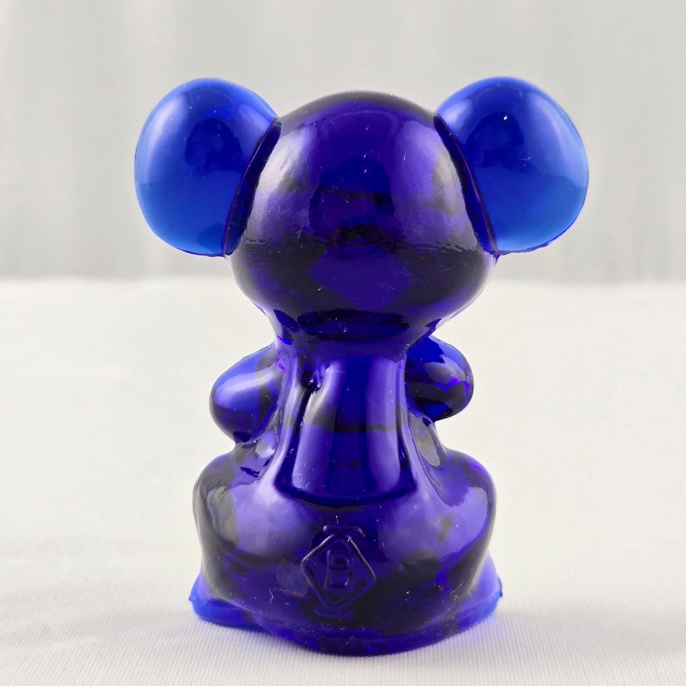 Boyd's Crystal Art Glass WILLIE the MOUSE #6 COBALT BLUE 12-14-90 NOS ...