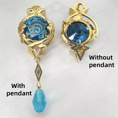 Anime Genshin Impact Furina Vision Keychain Necklace Pendant ...