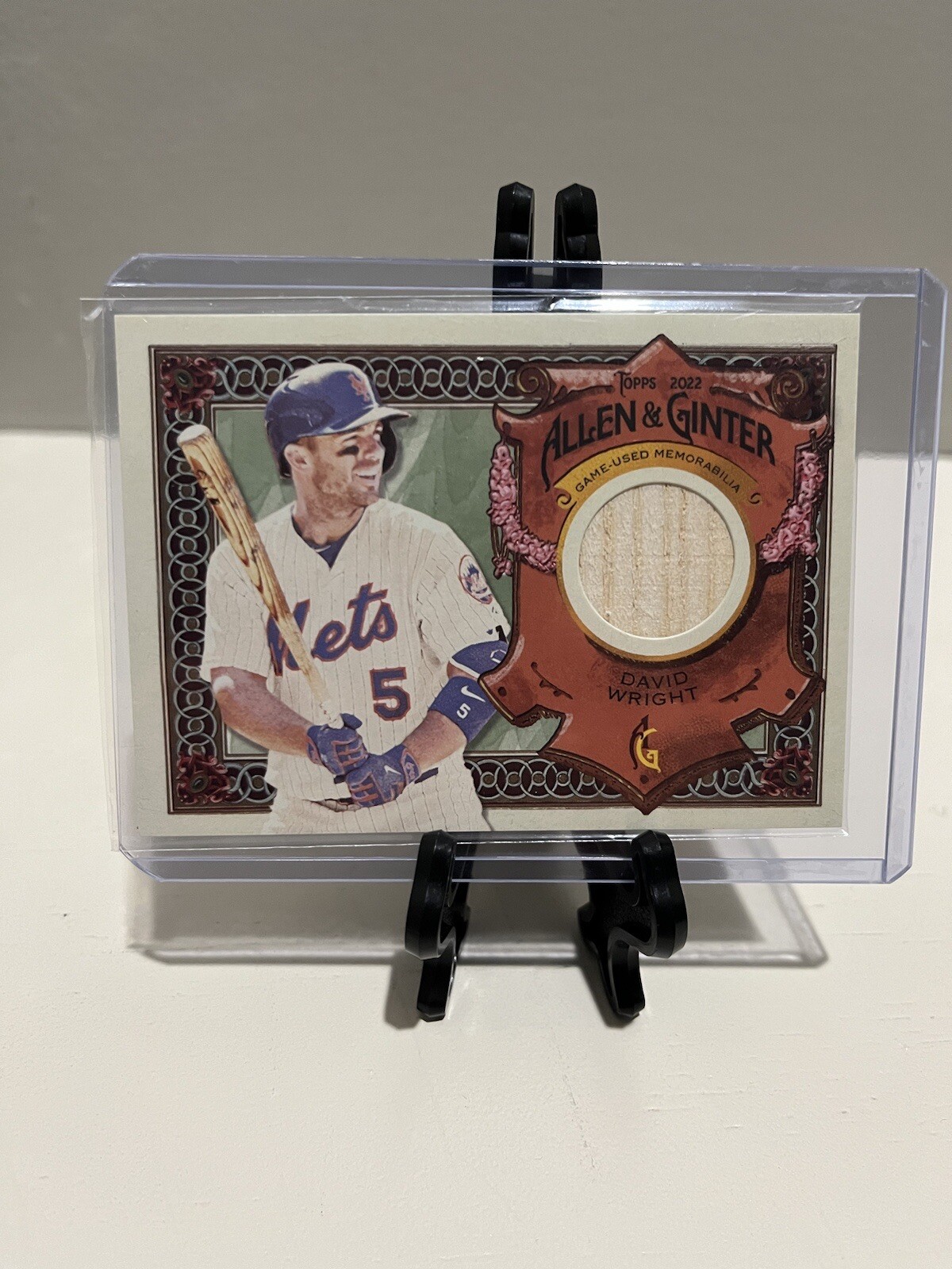 David Wright 2022 topps Allen & Ginter METS LEGEND BAT RELIC CARD AGRA ...