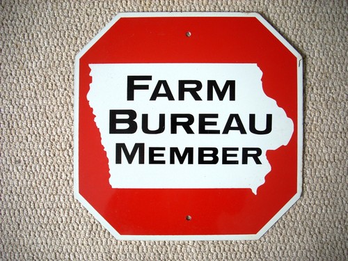 Original Vintage Iowa Farm Bureau Member Sign Seed Feed Farm Sign | eBay