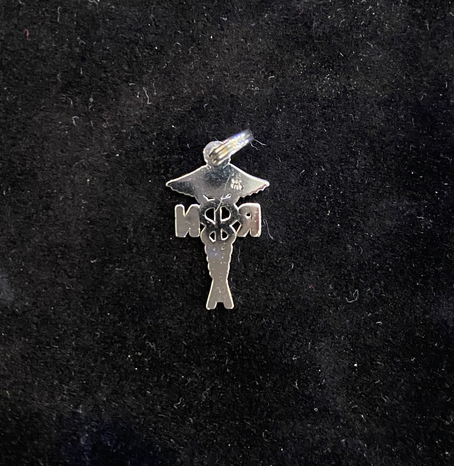 RNA Caduceus Vintage ROC Sterling Silver Charm- (Res… - Gem