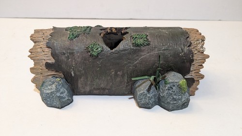 Aquarium Hollow Hole Log Tree Tunnel Cave Fish Reptile Tank Decoration ...