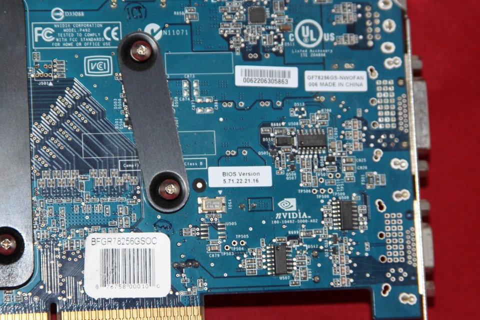 BFG Nvidia GeForce 7800 GS OC, 256MB GDDR3, AGP Graphics Card ...