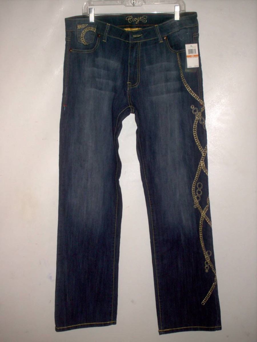 COOGI 1969 JEAN CLR:L.T. WASH BLUE GOLD CHAIN EMBROIDERED COOGI 1969 JEAN CLR:L.T. WASH BLUE GOLD CHAIN EMBROIDERED