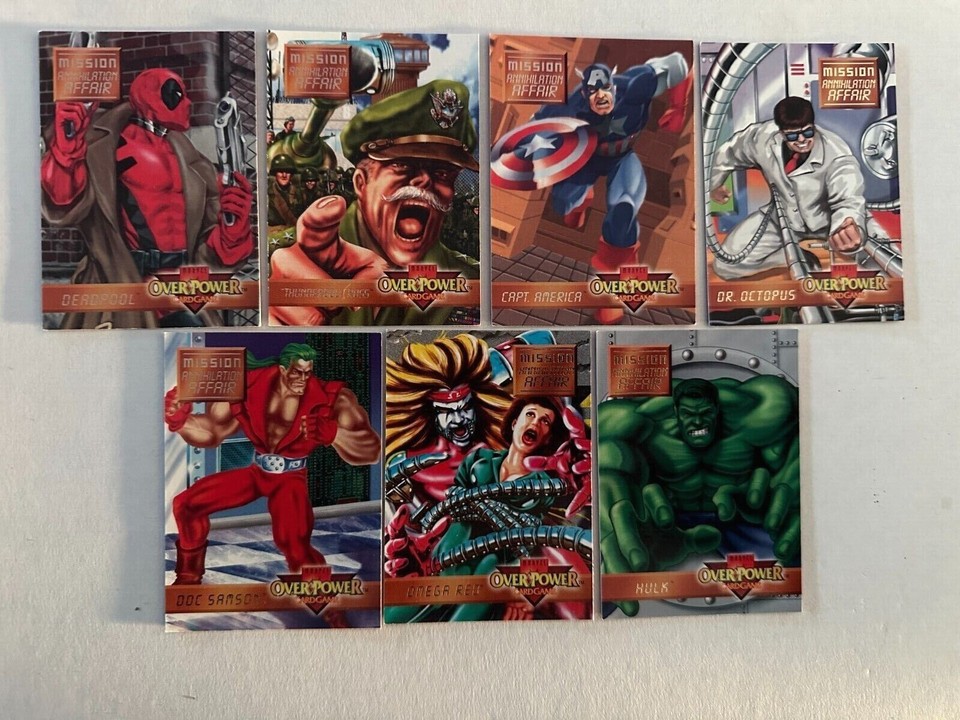 1995 Marvel Overpower CCG Cards *YOU CHOOSE!* COMPLETE YOUR SET ...