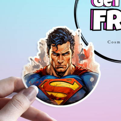 Superman Sticker: Superhero Paint Splatter Car Decal, Waterproof Vinyl ...