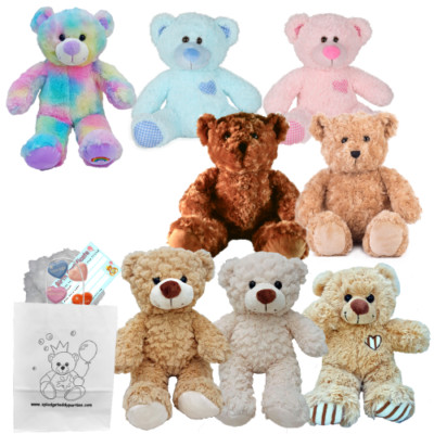 DIY TEDDY BEAR KIT - no sewing - Build a Make your own teddy - Size ...