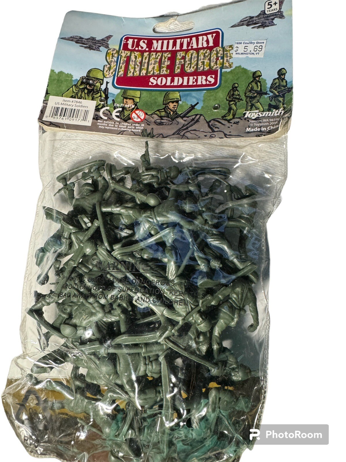 US Military Strike Force Soldiers Toysmith Army Green Plastic Soldier ...