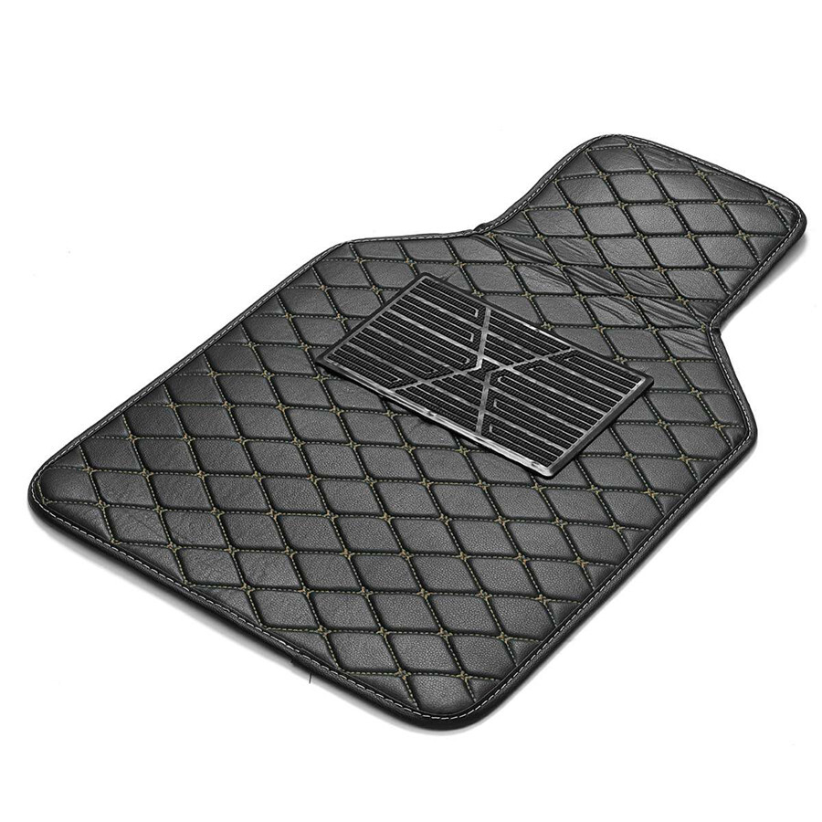 4Pcs Front Rear Carpets PU Leather Car Interior Floor Mat W/Antiskid ...