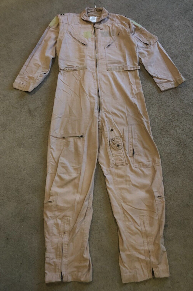 Flight Suit 46L Military Desert Tan Coverall Overall USAF Army Men ...