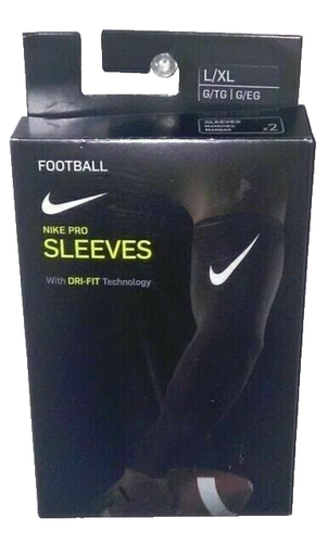 Nike Pro Dri Fit 3.0 Sz L/XL Compression Football Arm Sleeves Black 2 ...