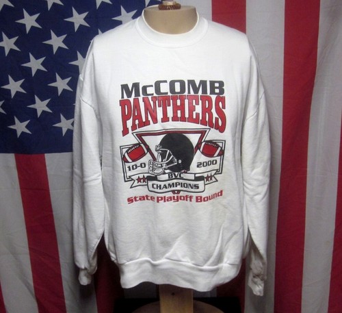 McCOMB HIGH SCHOOL Panthers lrg sweatshirt Ohio crewneck 2000 Champions ...