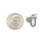 STERLING SILVER "U" CHARM WITH JUMP RING alphabet letter words initial ...
