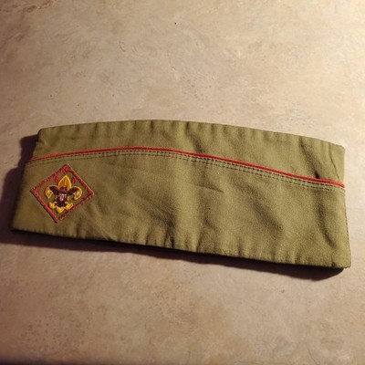 BSA VINTAGE 1960'S BOY SCOUT GARRISON HAT CAP WITH DIAMOND PATCH SIZE ...