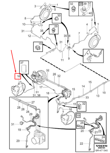 VOLVO V60 Front Axle Brake Hose 32246101 NEW GENUINE | eBay