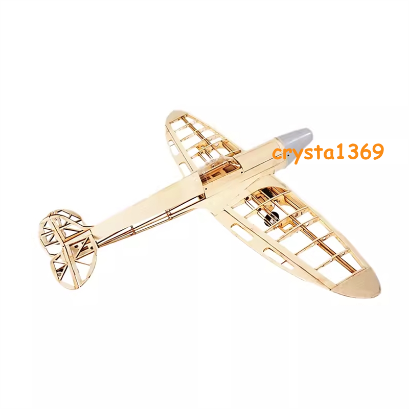 WWII British Spitfire Fighter RC Unassembled Model Balsa Wood Aircraft ...