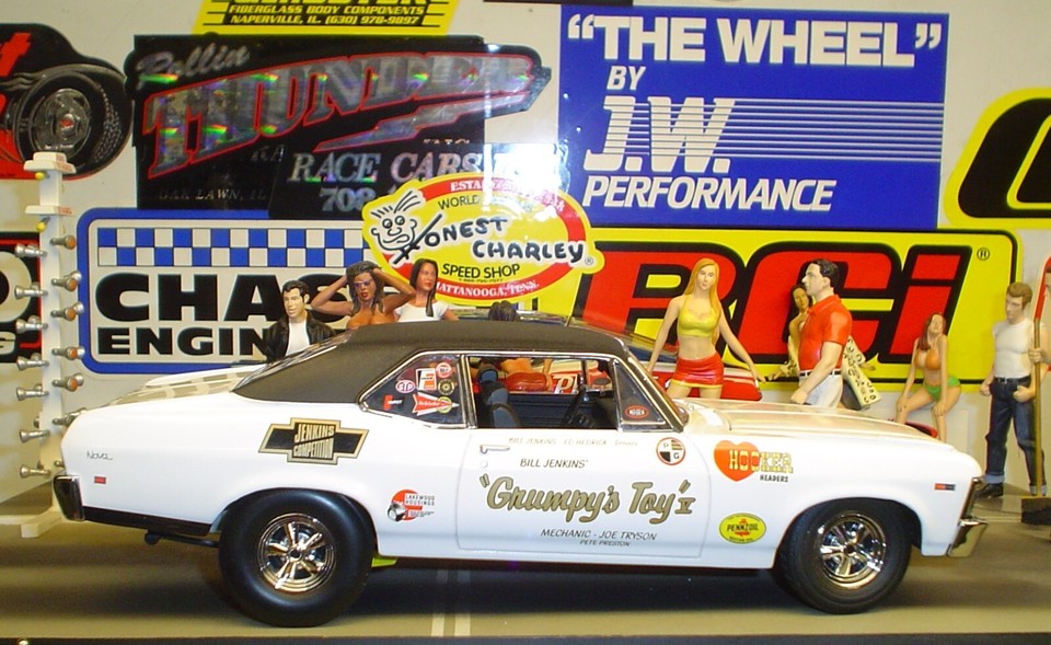 BILL JENKINS GRUMPYS TOY 1968 CHEVY NOVA SS NHRA DRAG STRIP LEGEND 1:18 ...