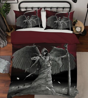 3D Grim Reaper Wings Scepter O185 Bed Pillowcases Quilt Cover Duvet ...