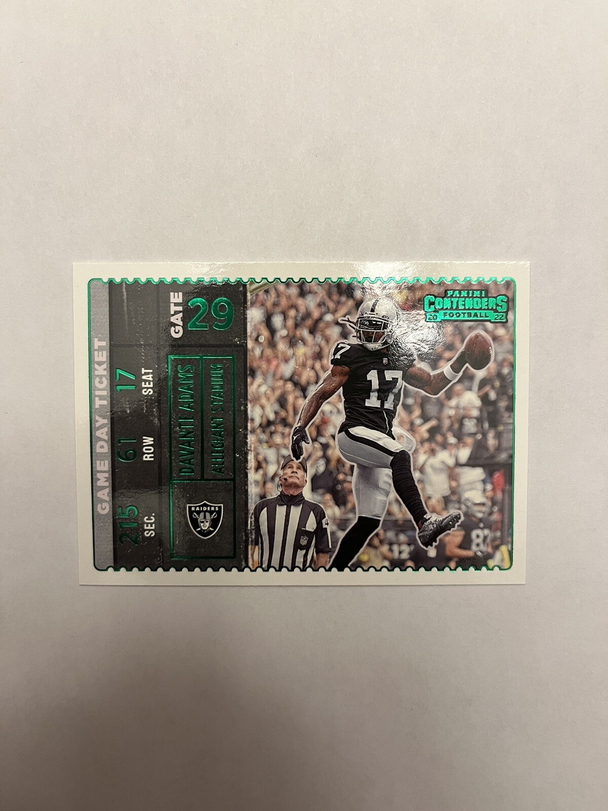 2022 Panini Contenders - Game Day Ticket Emerald #GDT-DAD Davante Adams ...