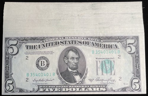 Pack of 40 Consecutive $5 1950A Fr 1962-B Federal Reserve Notes | eBay