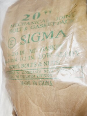 sigma mechanical joint bolt gasket pack 20" | eBay