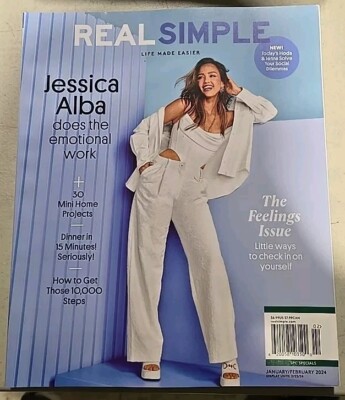 Real Simple Magazine Jan/Feb 2024 Jessica Alba | eBay