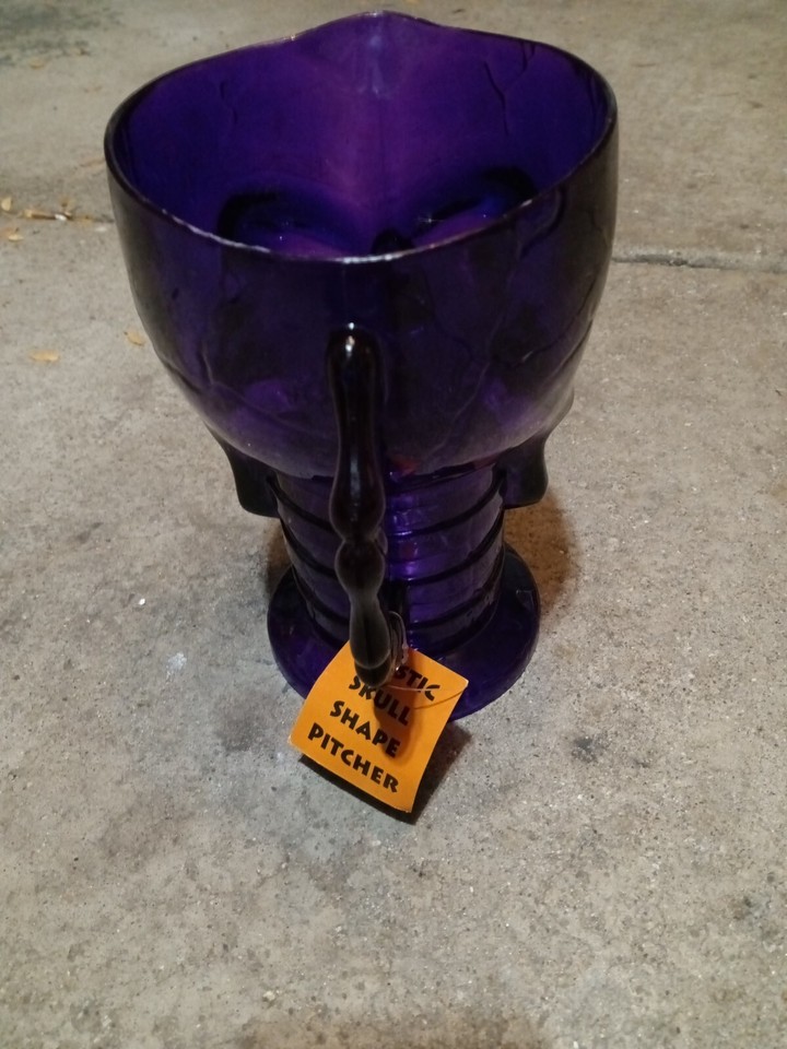 Plastic skull shaped pitcher purple.. | eBay