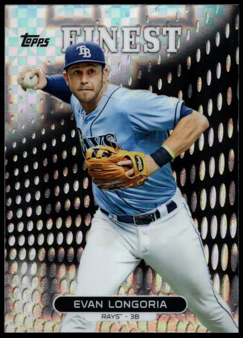 2013 Topps Finest EVAN LONGORIA "X-FRACTOR REFRACTOR" Parallel Card #52 ...
